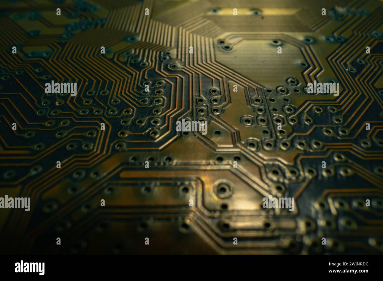 Circuit board. Technological electronic plate with roads and other ...