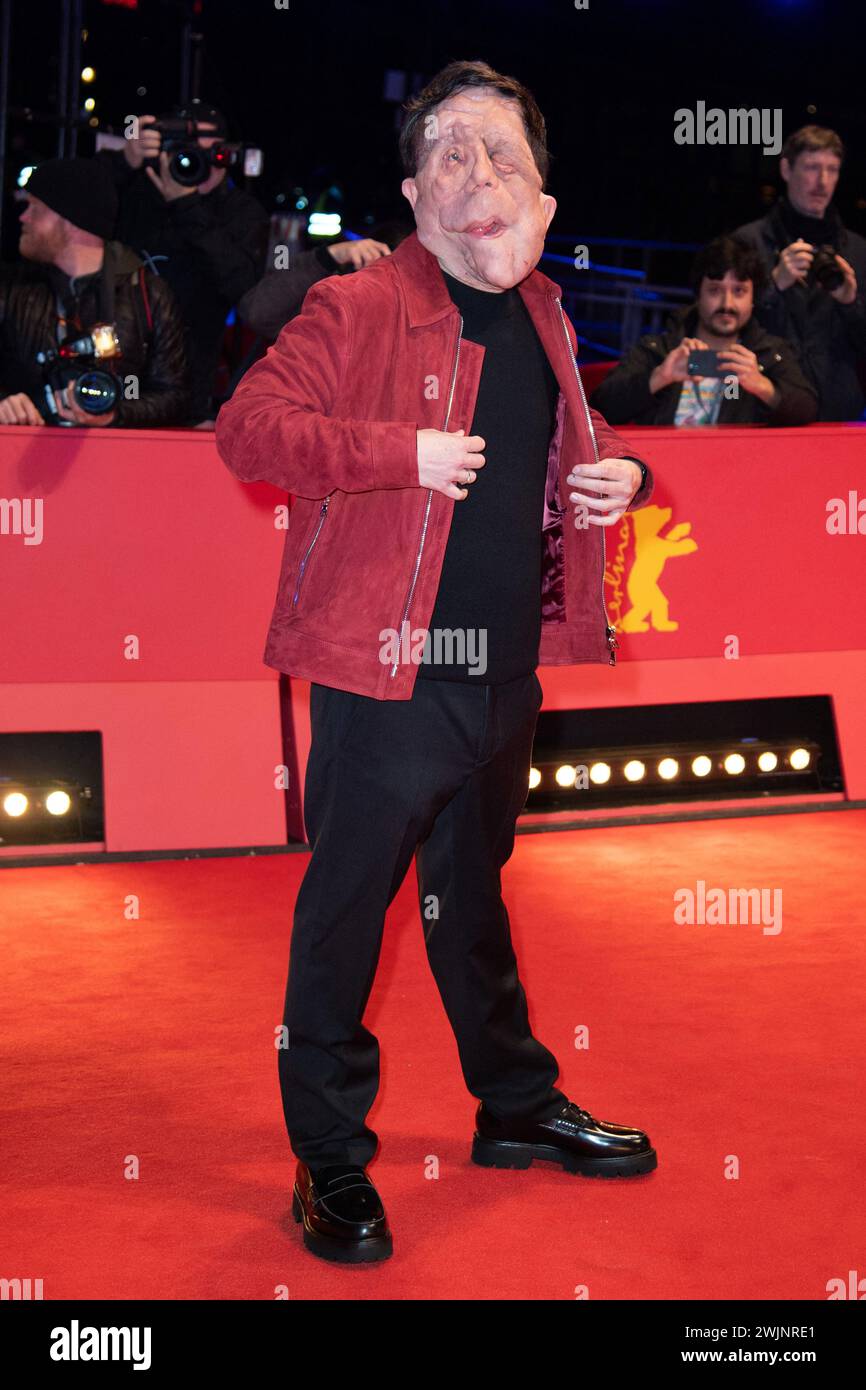 Adam Pearson attending the A different Man Premiere during the 74th ...