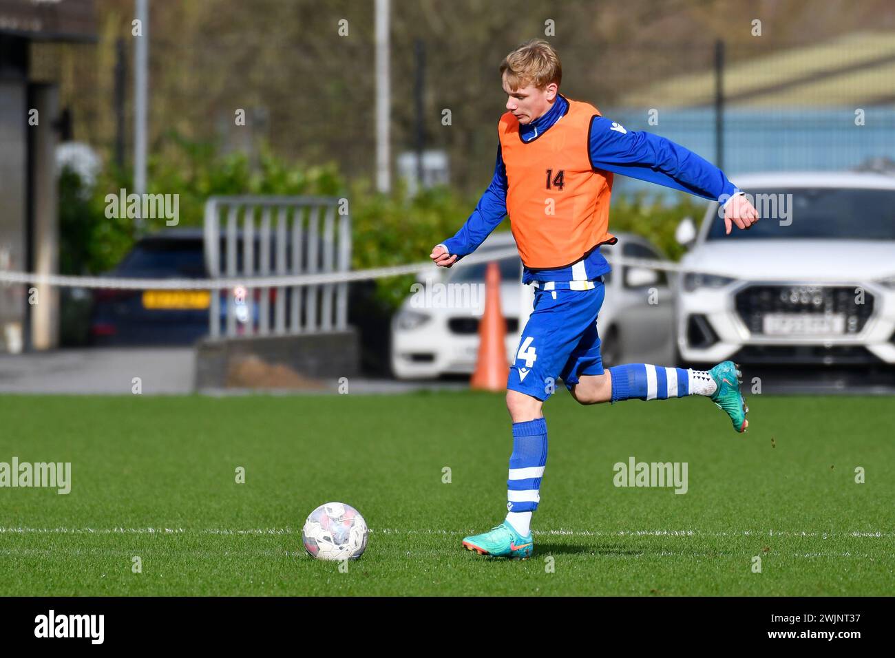 Landore, Swansea, Wales. 16 February 2024. Lennox Emery of Colchester ...