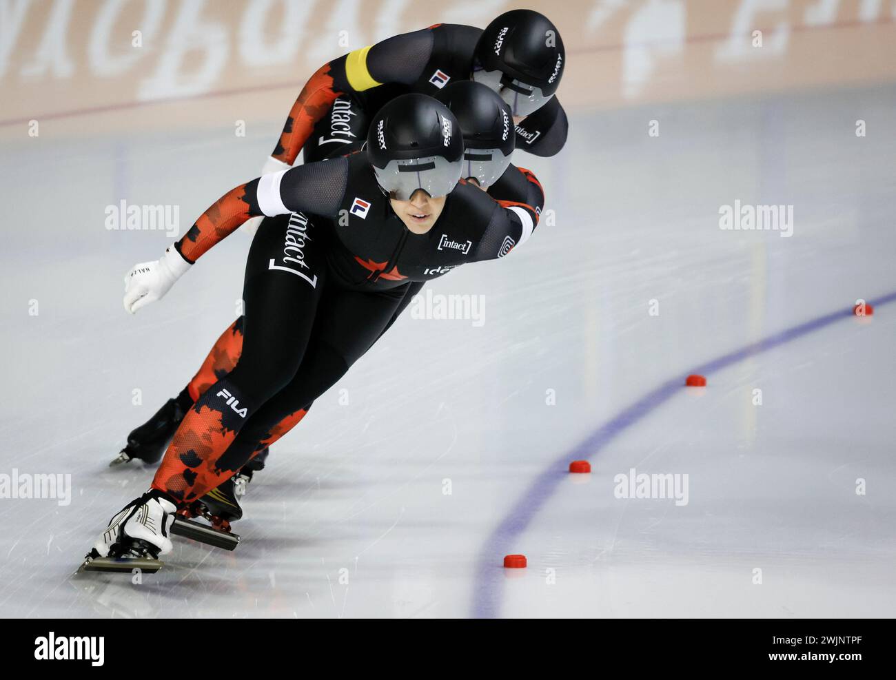 Canada's Valerie Maltais, left to right, Ivanie Blondin and Isabelle ...