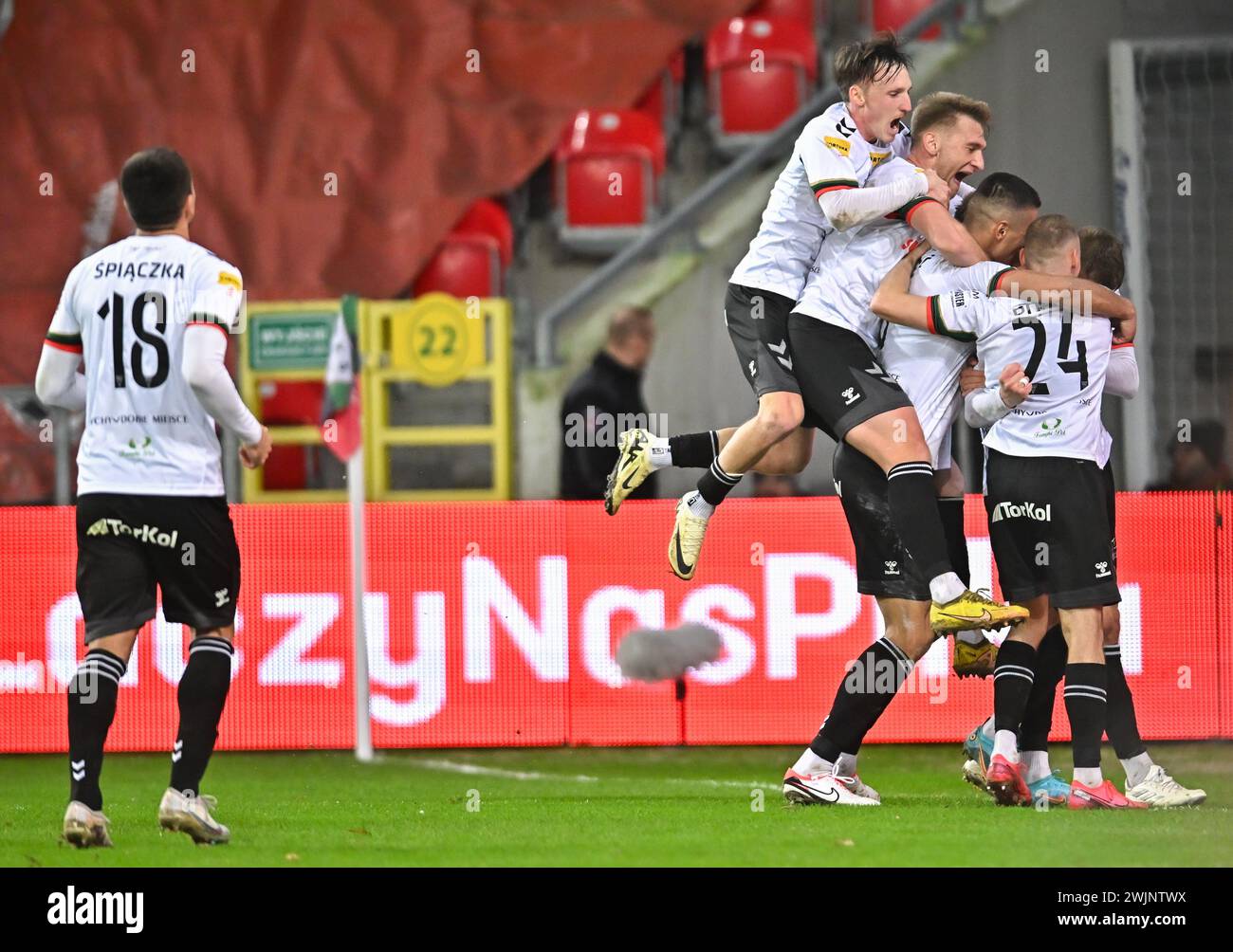 2024.02.16 Tychy Pilka nozna Fortuna 1 Liga sezon 2023/2024 GKS Tychy ...