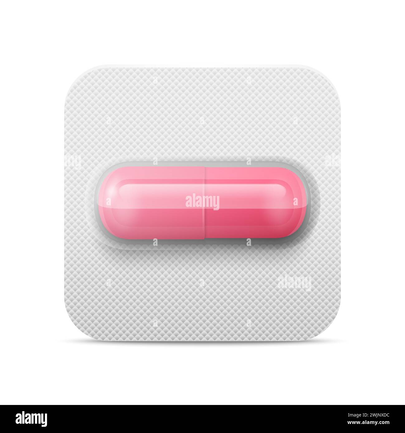 Vector Realistic Pharmaceutical Medical Pink Pill, Vitamins, Capsule in ...