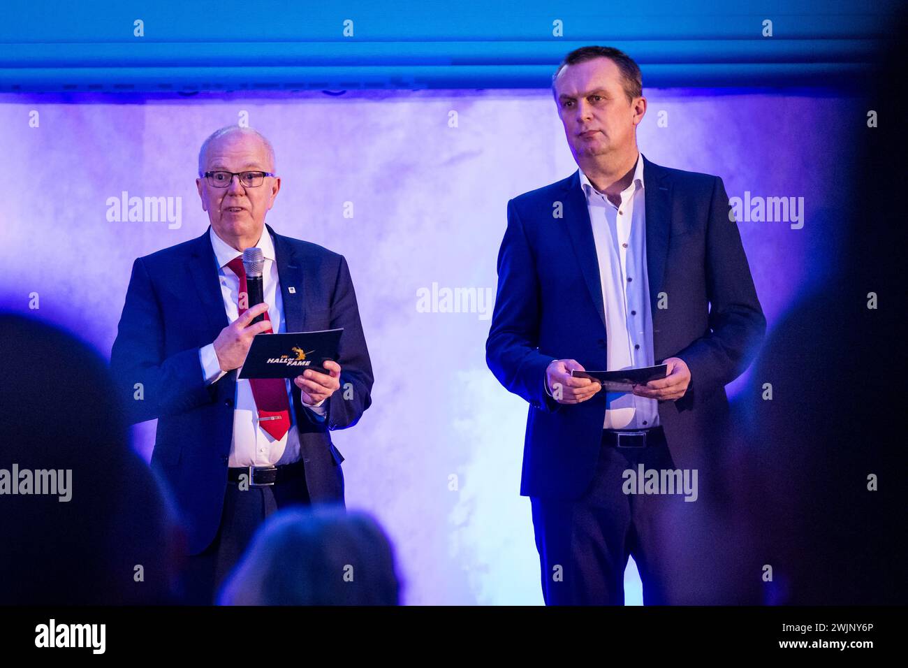 IBU President Olle Dahlin, left, and IBU Vice President Jiri Hamza ...