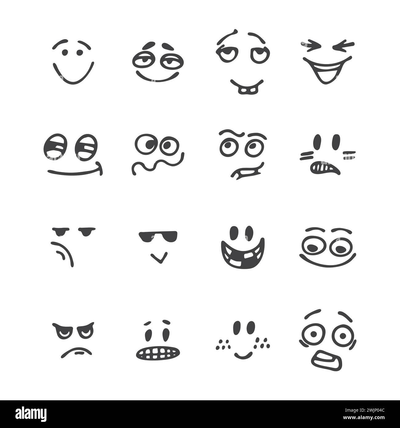 Emotion expression happy fun kid Stock Vector Images - Alamy