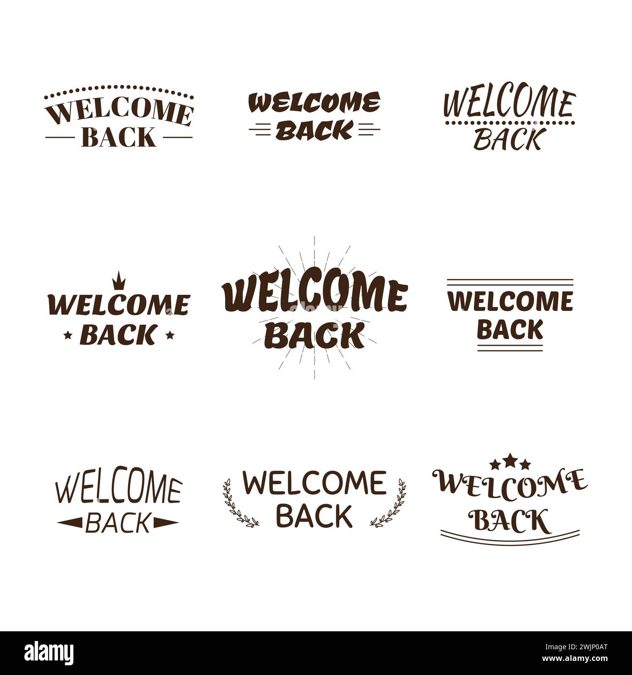 Welcome back party Stock Vector Images - Alamy
