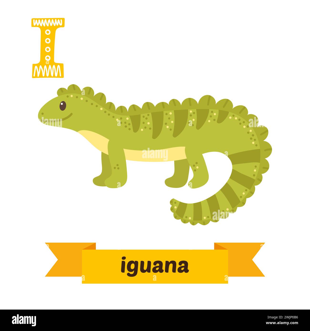 Cartoon illustration funny iguana lizard hi-res stock photography and ...