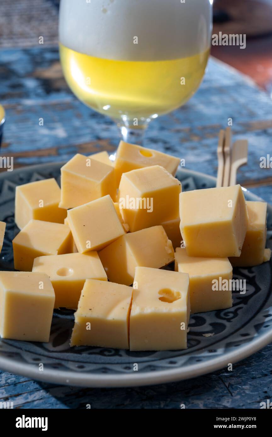 Cheese collection, Dutch ripe hard chees made from cow milk in the ...