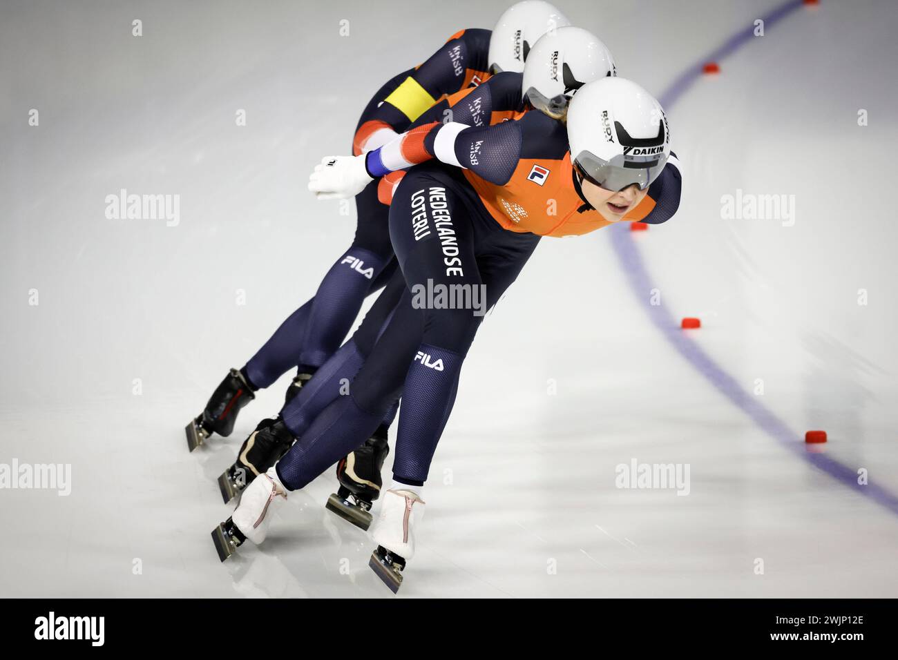 Calgary, Canada. 16th Feb, 2024. Joy Beune, left to right, Irene ...