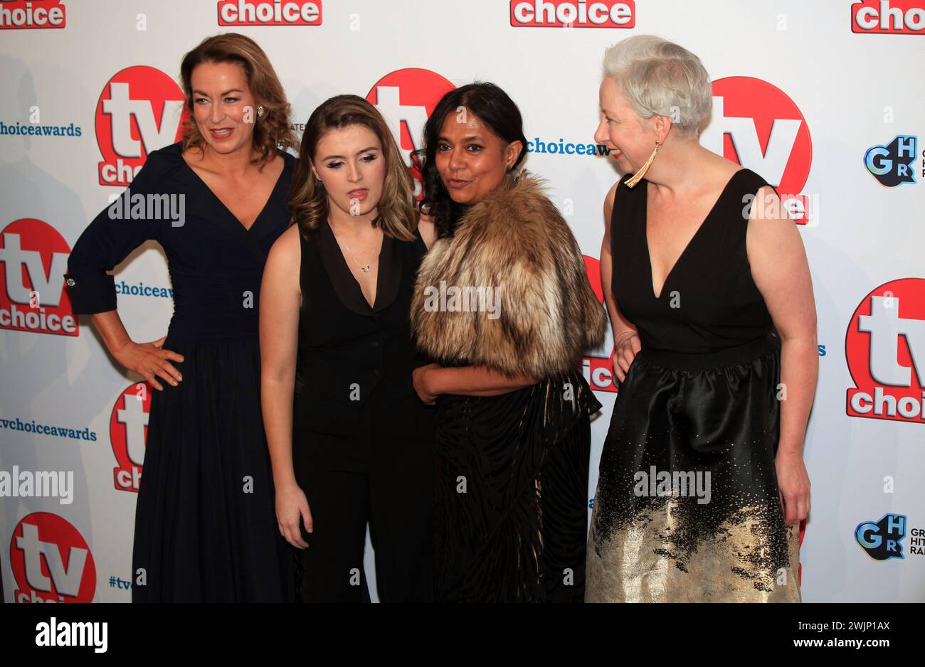London, UK. Elisabeth Dermot Walsh, Kia Pegg, Actress Bharti Patel and ...