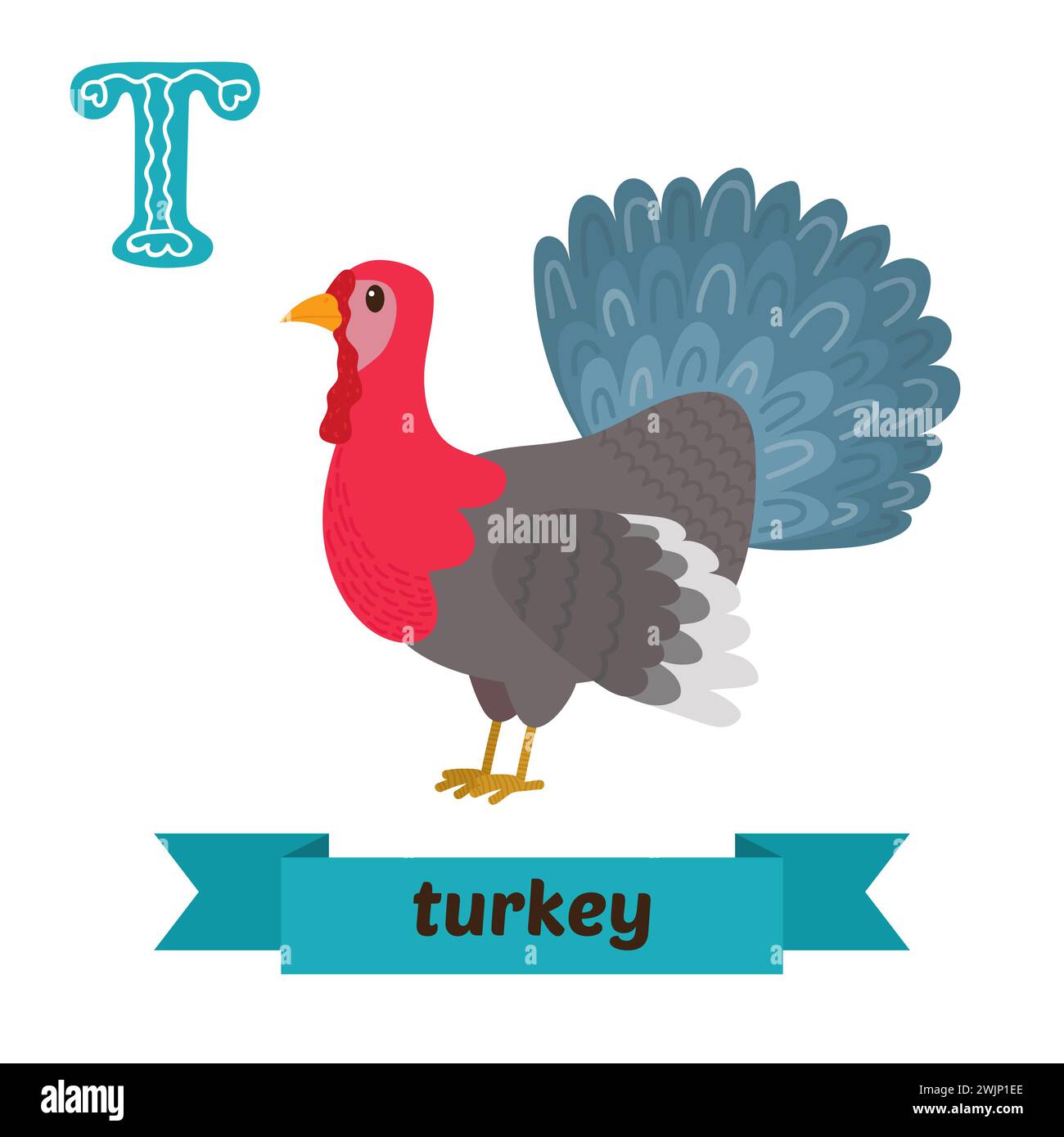 Cartoon illustration funny comic turkey Stock Vector Images - Alamy