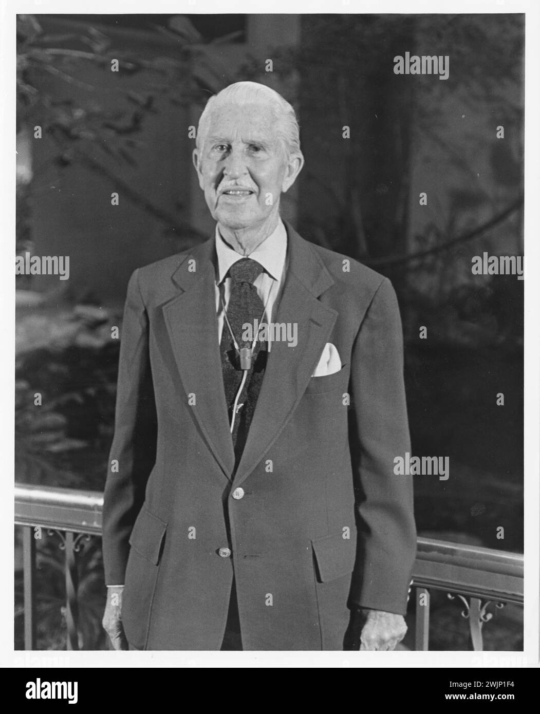 Portrait of American zoologist Marlin Perkins better known as the host ...