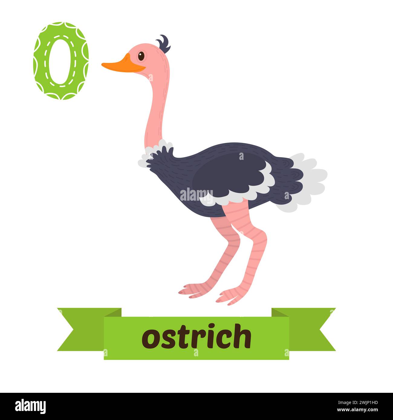 Ostrich bird safari animals cartoon hi-res stock photography and images ...