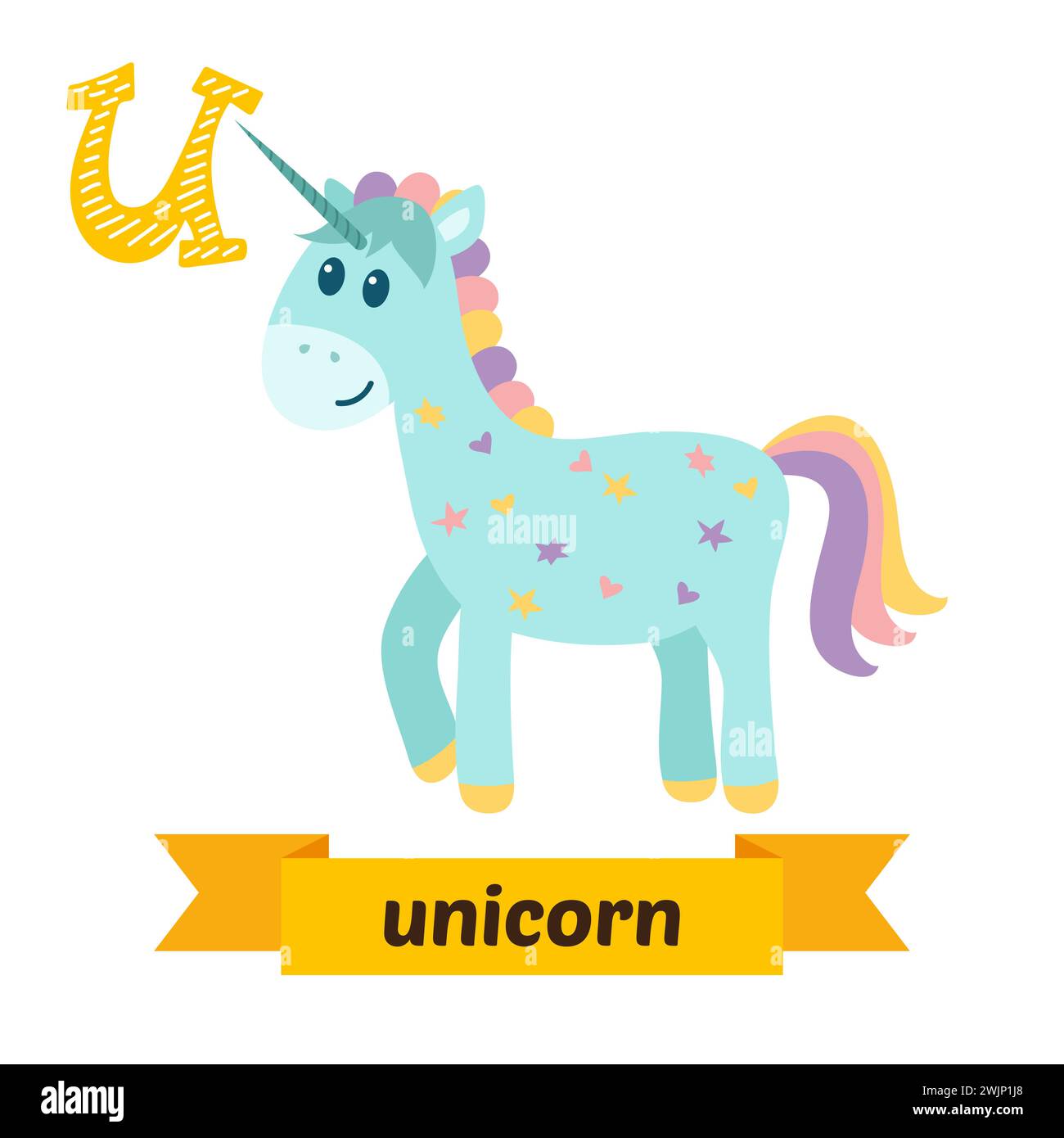 Unicorn alphabet Stock Vector Images - Alamy