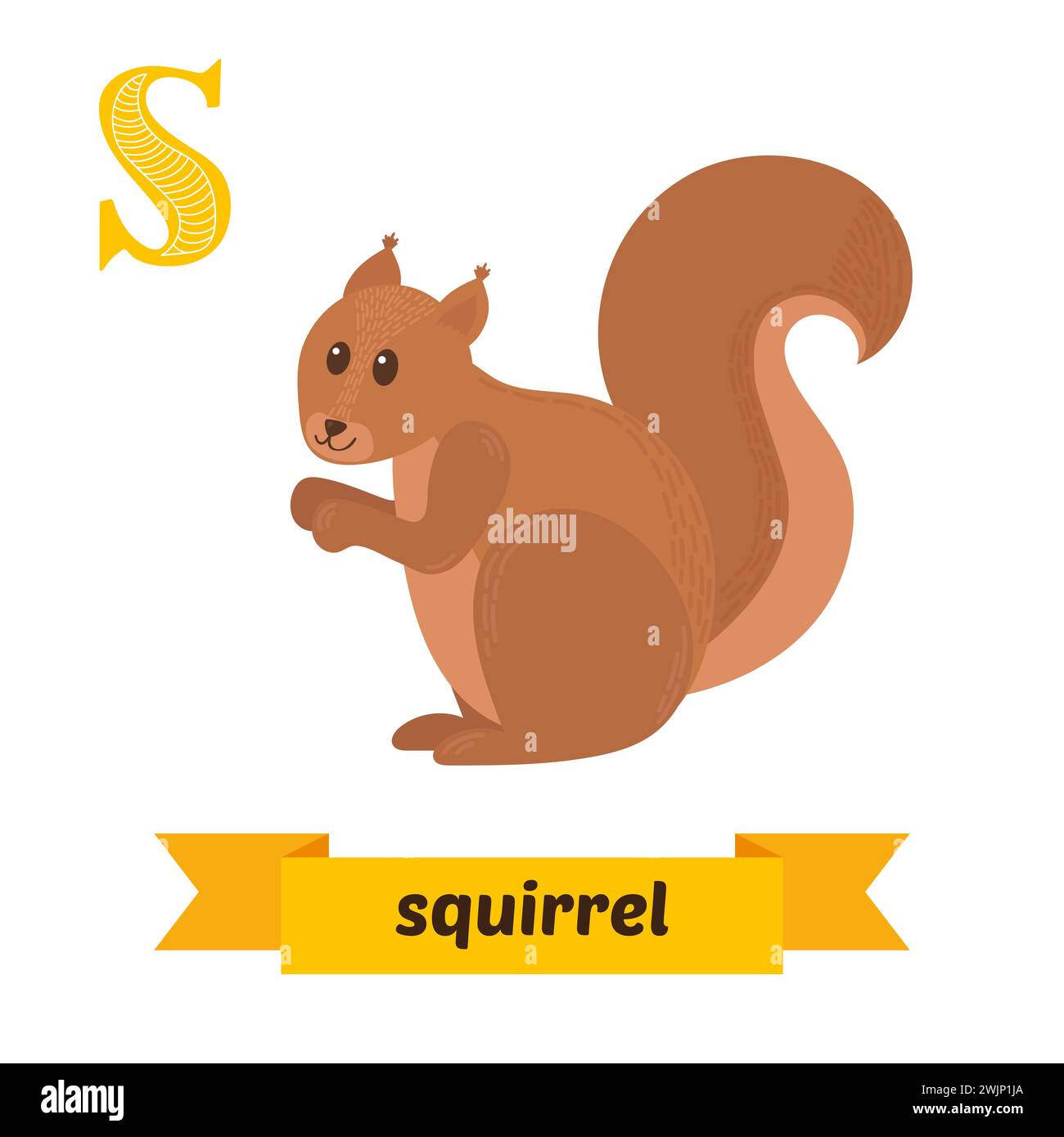Cartoon illustration letter squirrel Cut Out Stock Images & Pictures ...