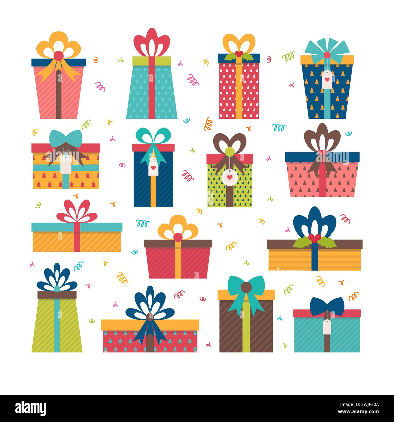 Wrapped xmas presents Stock Vector Images - Alamy