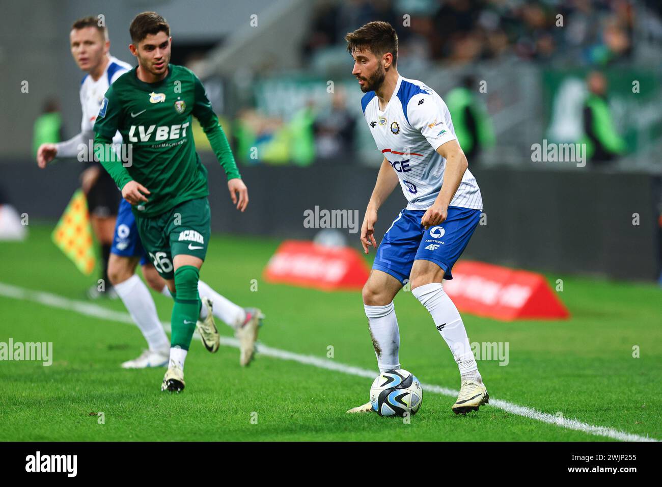 Wroclaw, Polska. 16th Feb, 2024. 2024.02.16 Wroclaw Pilka nozna PKO ...