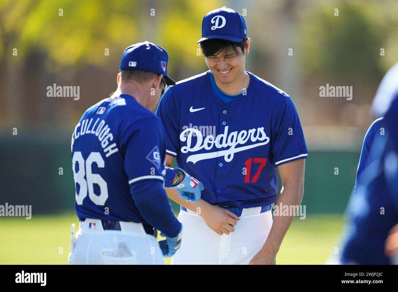 Los Angeles Dodgers designated hitter Shohei Ohtani participates in ...