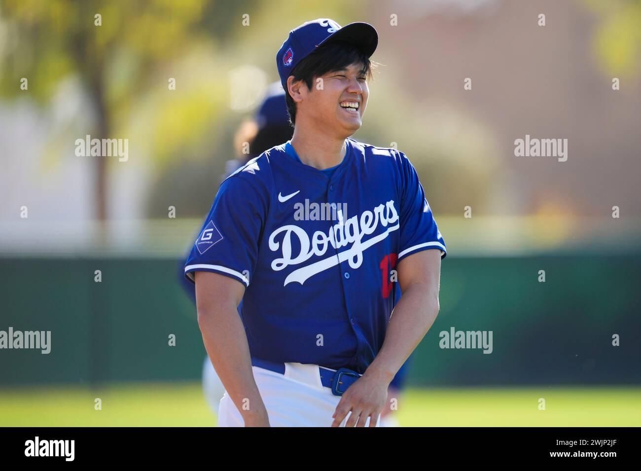 Los Angeles Dodgers designated hitter Shohei Ohtani participates in ...