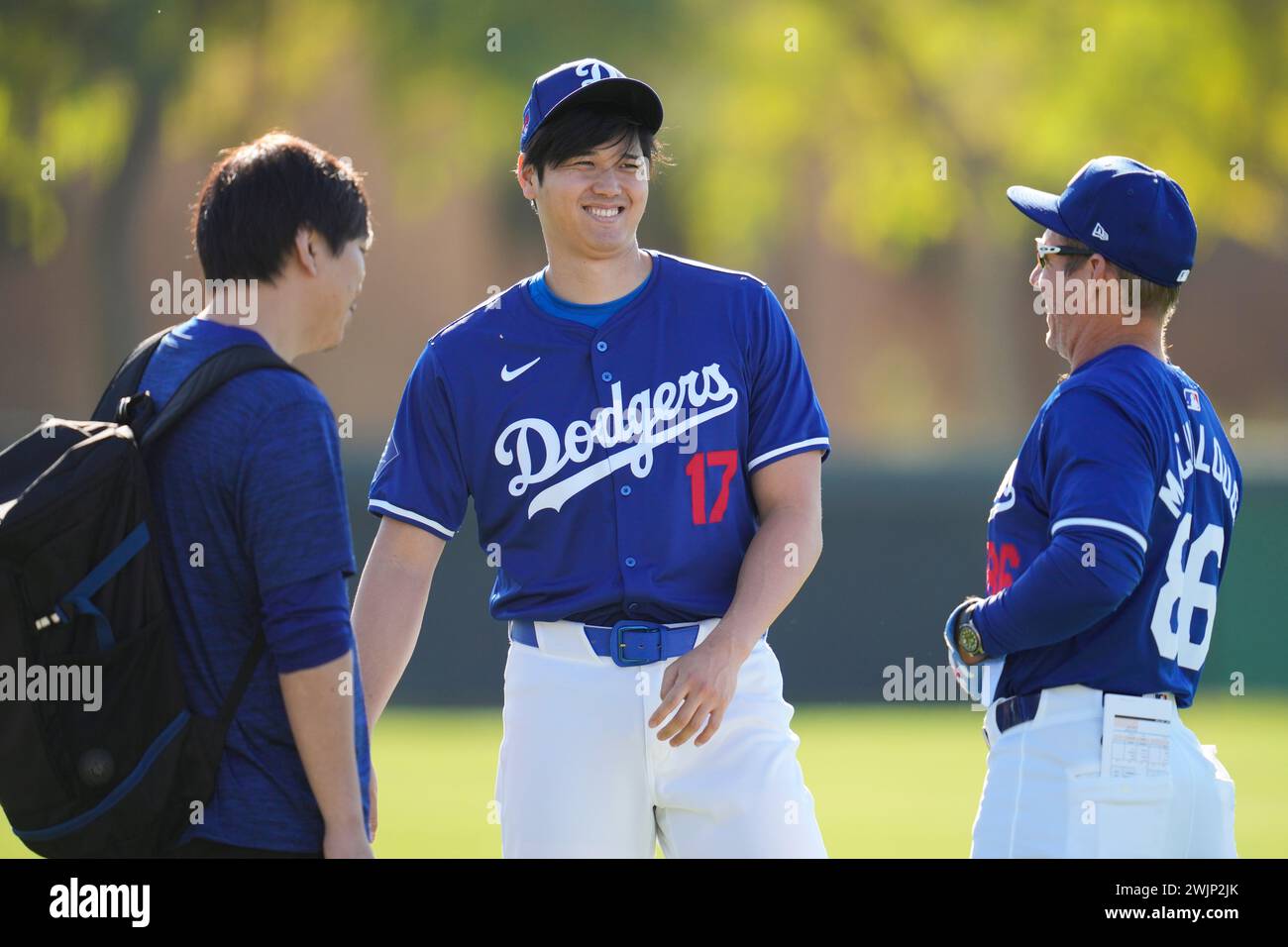 Los Angeles Dodgers designated hitter Shohei Ohtani participates in ...