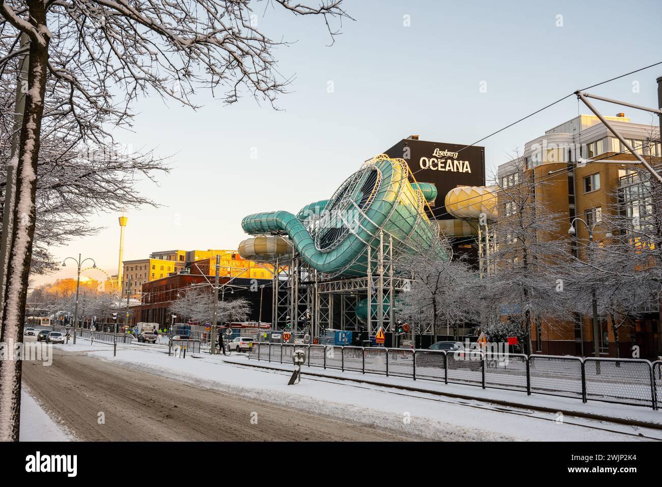 Gothenburg, Sweden - February 08 2024: Exterior of Liseberg Oceana ...