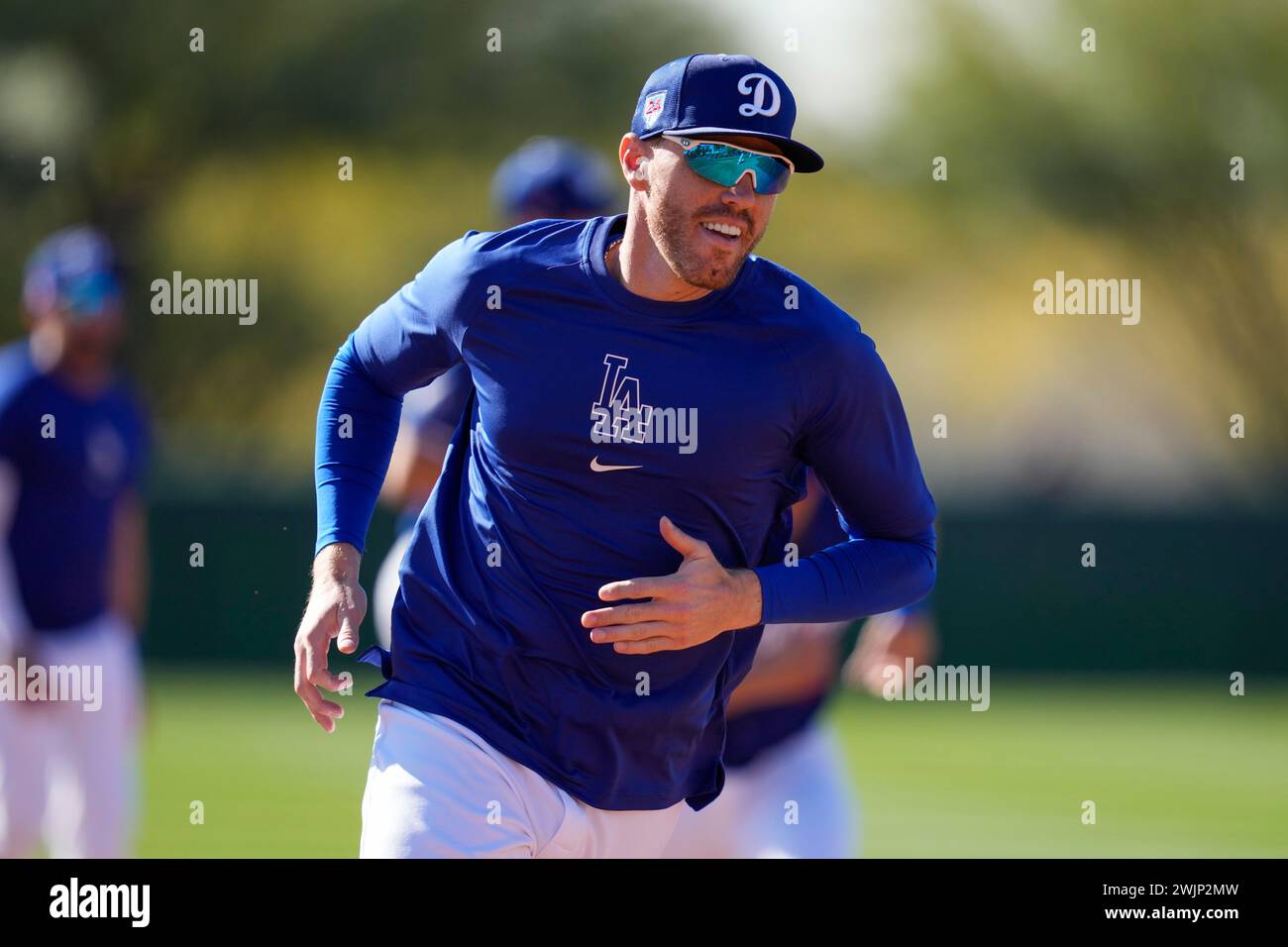 Los Angeles Dodgers first baseman Freddie Freeman participates in ...