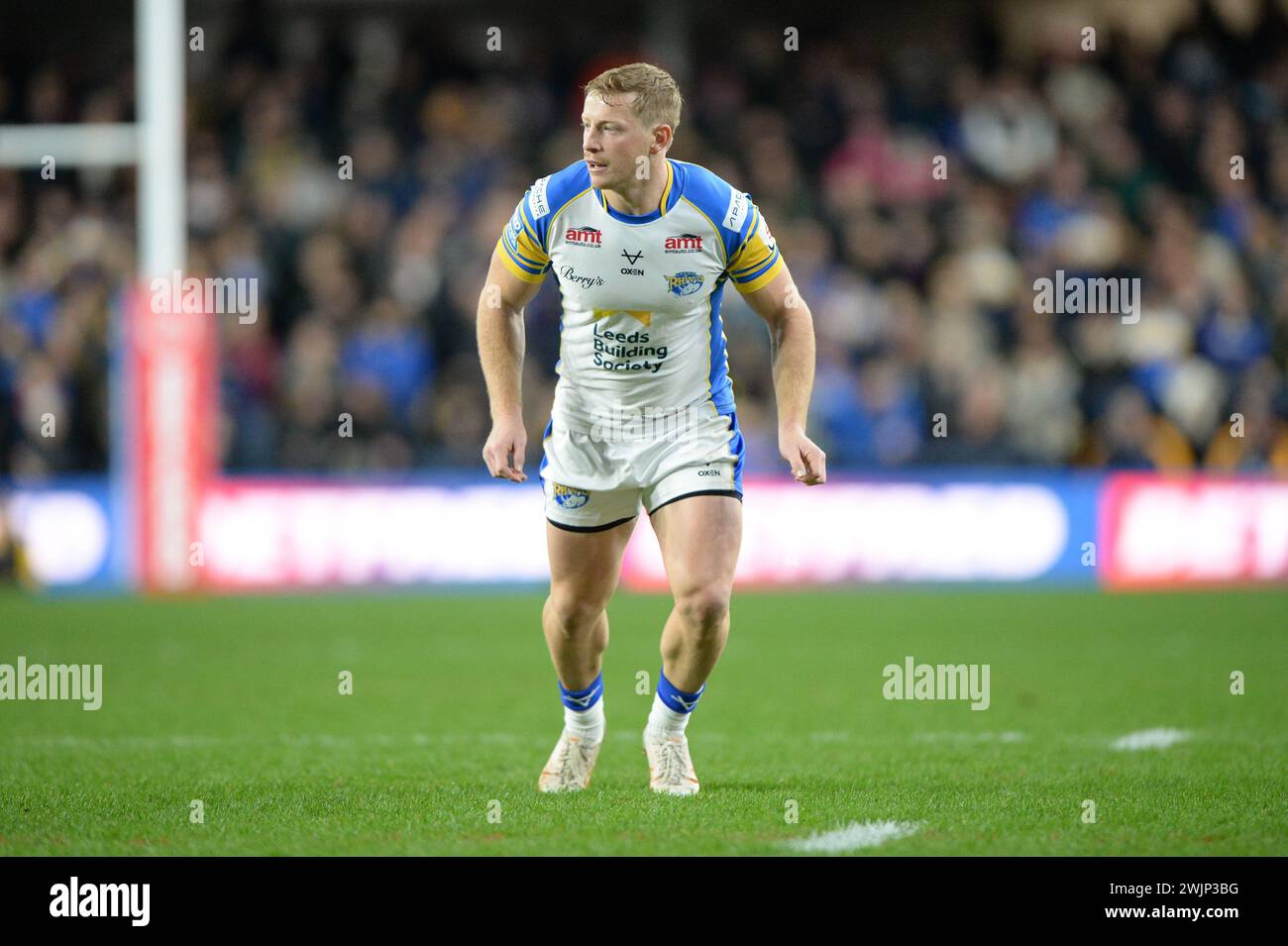 Lachlan Miller of Leeds Rhinos during the Betfred Super League Round 1 ...