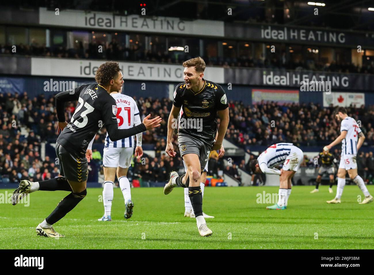 David Brooks of Southampton celebrates his goal to make it 0-2 during ...