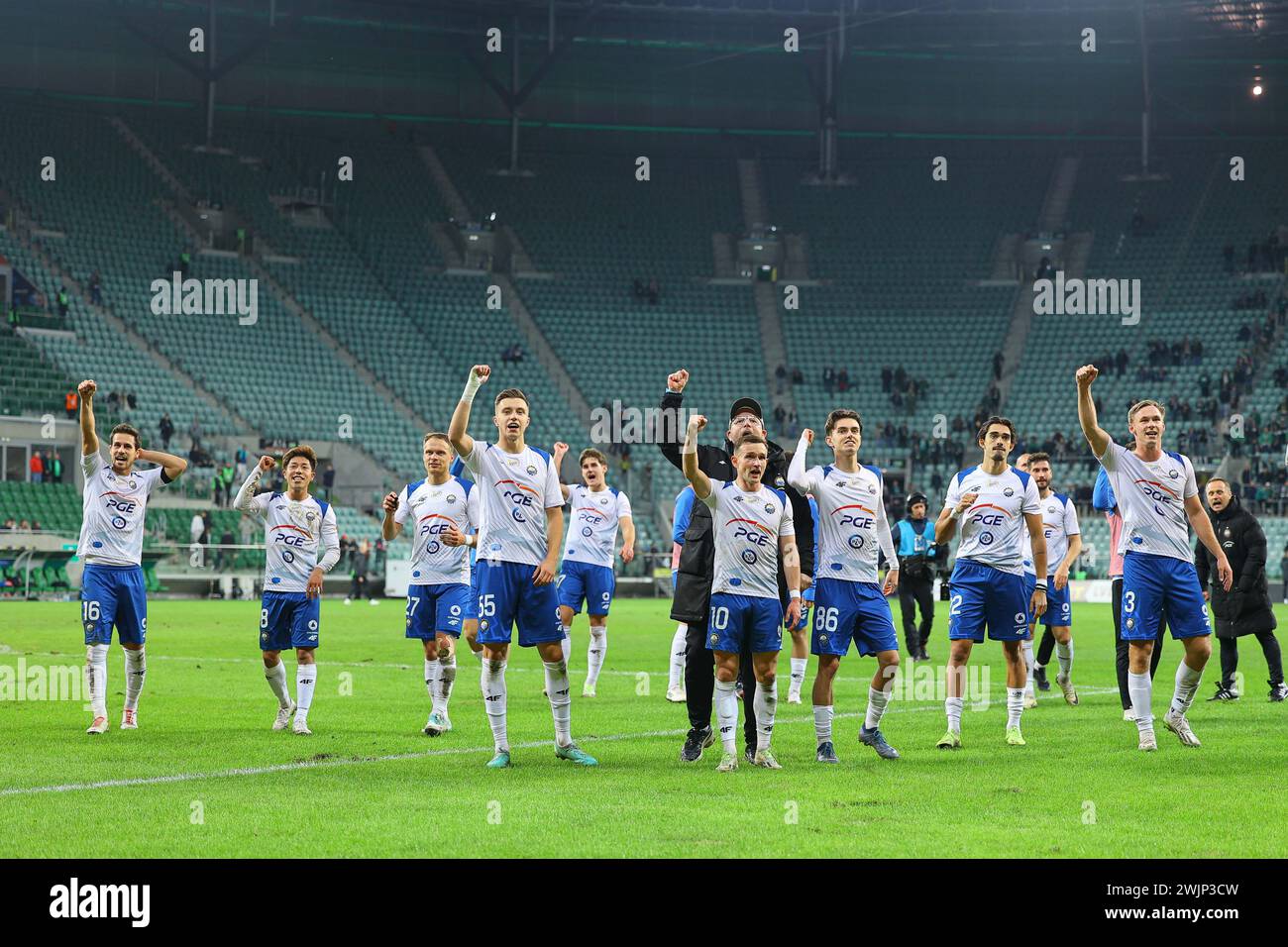 Wroclaw, Polska. 16th Feb, 2024. 2024.02.16 Wroclaw Pilka nozna PKO ...
