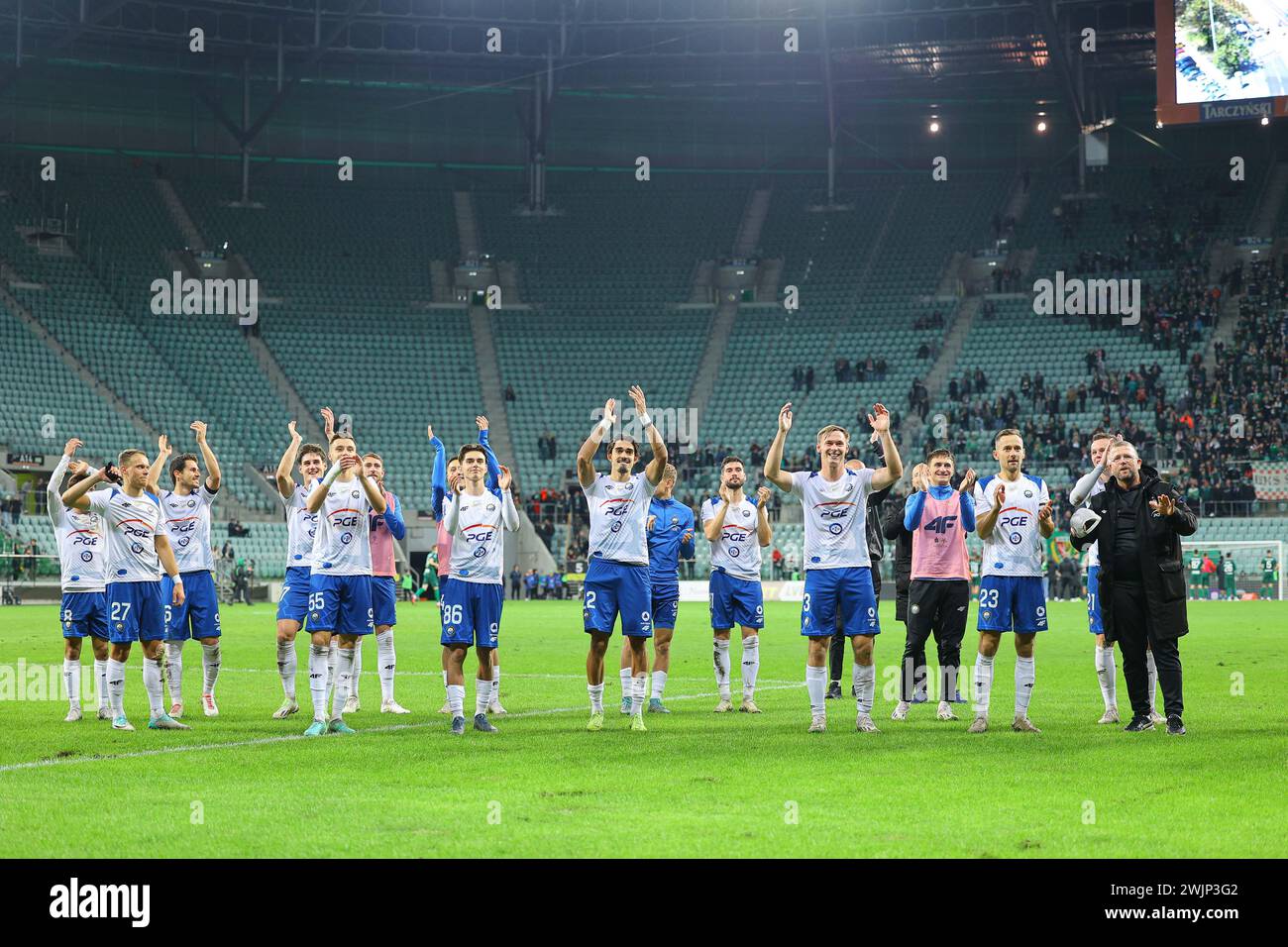 Wroclaw, Polska. 16th Feb, 2024. 2024.02.16 Wroclaw Pilka nozna PKO ...