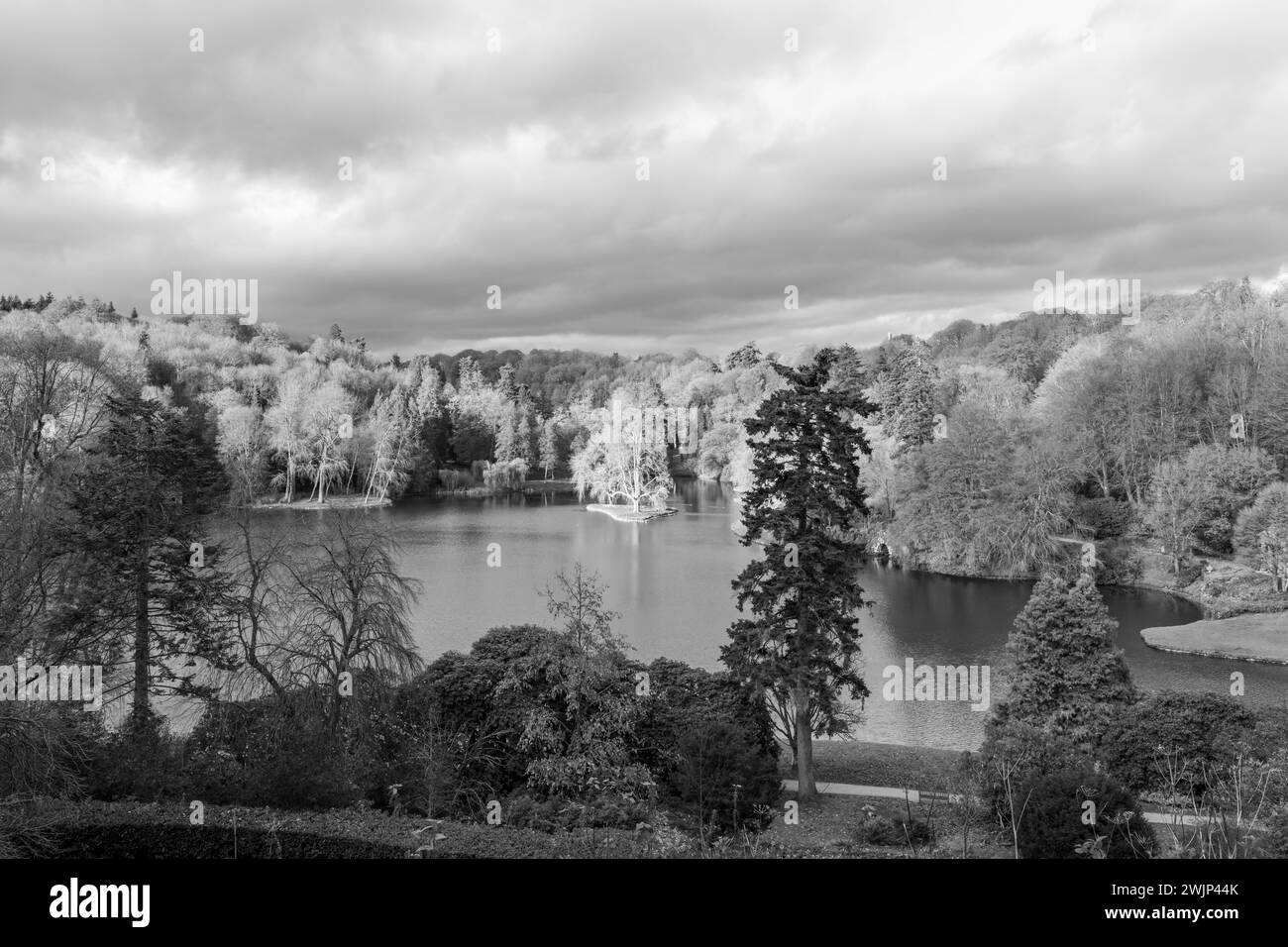 Stourhead Black and White Stock Photos & Images - Alamy