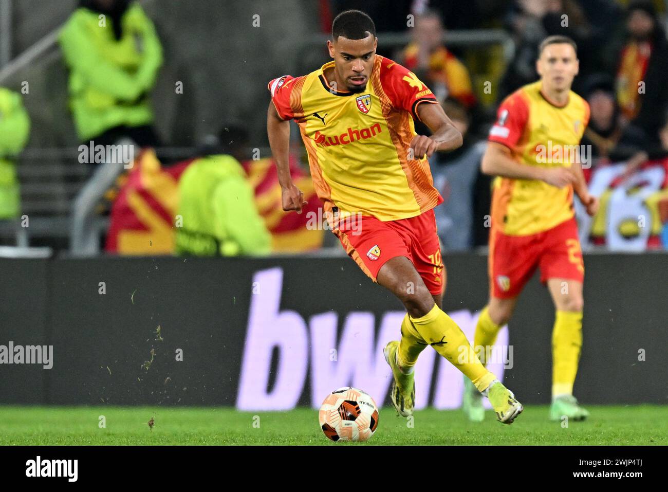 Andy Diouf (18) of RC Lens pictured during the Uefa Europa League play ...