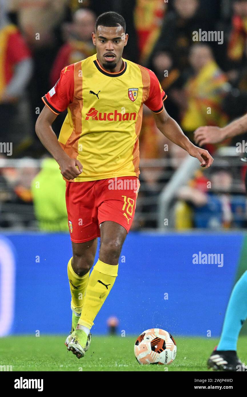 Andy Diouf (18) of RC Lens pictured during the Uefa Europa League play ...