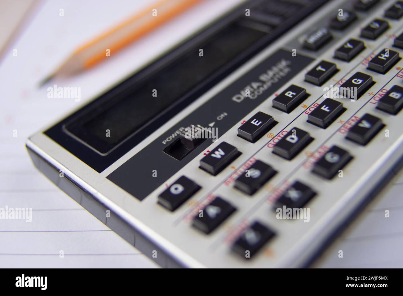 Portable data bank rarity vintage calculator computer Power on keyboard ...