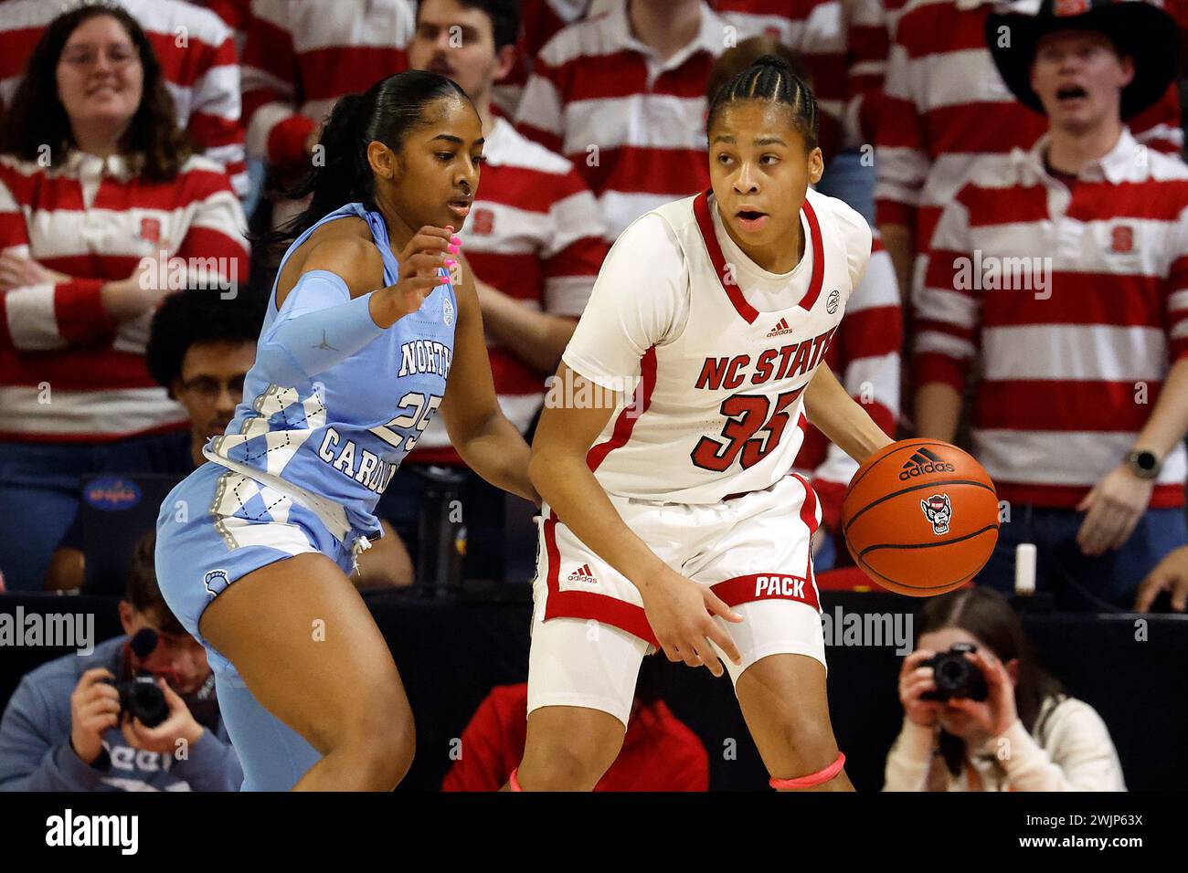 North Carolina State's Zoe Brooks (35) controls the ball near North ...