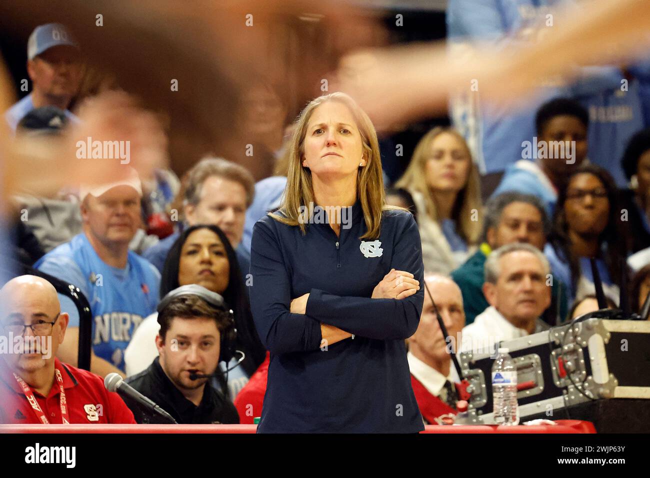 North Carolina head coach Courtney Banghart looks on against North ...