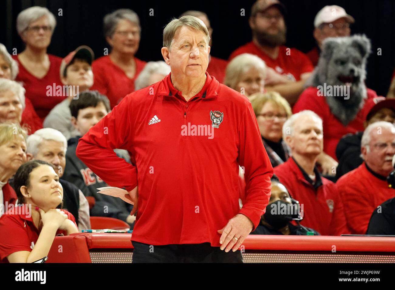 North Carolina State head coach Wes Moore watches from the sideline ...