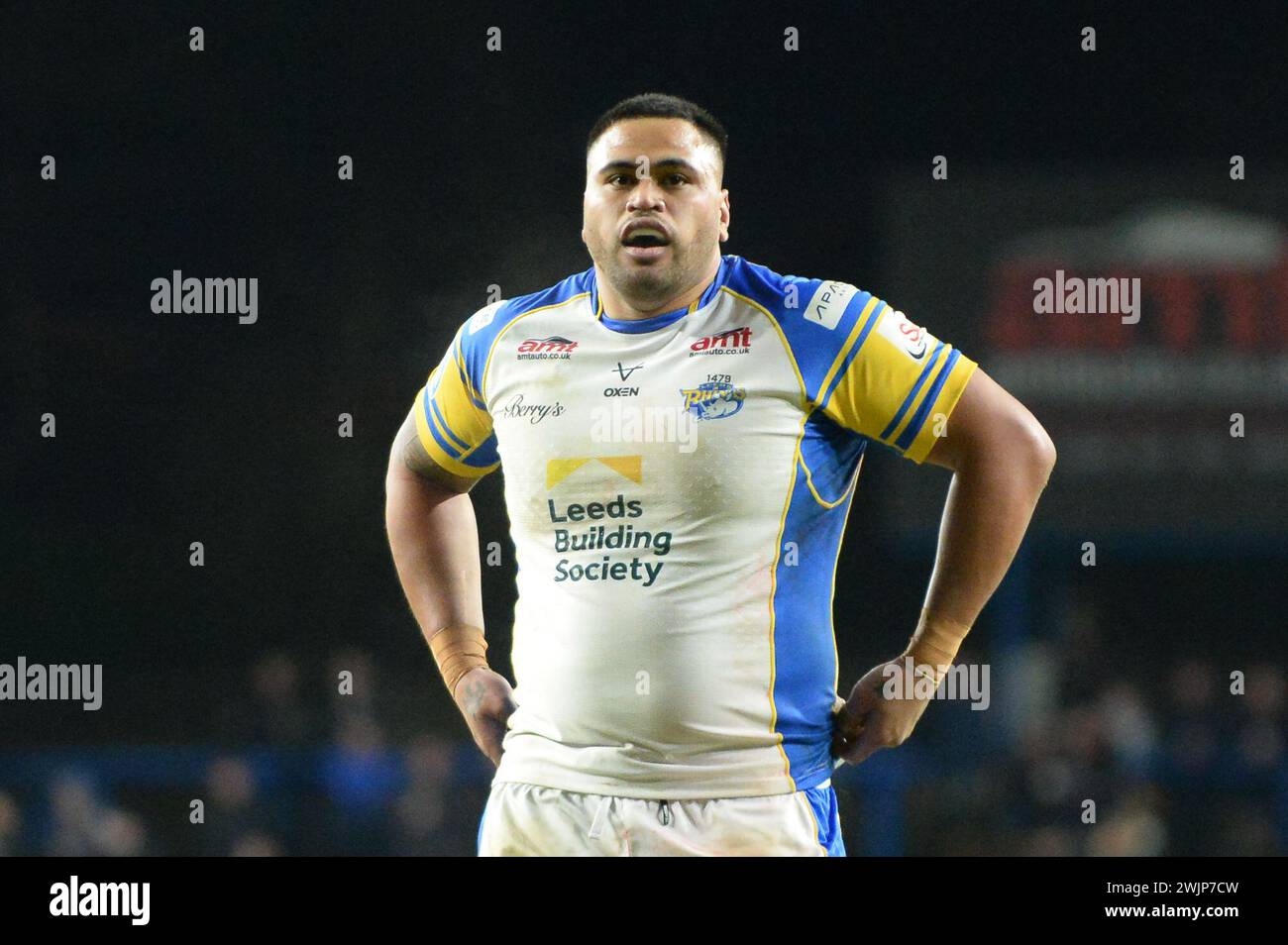 Sam Lisone of Leeds Rhinos during the Betfred Super League Round 1 ...