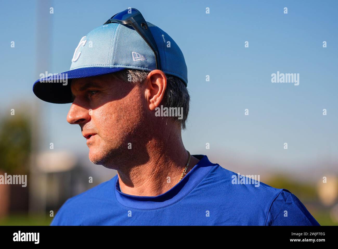 Kansas City Royals manager Matt Quatraro speaks to the media before ...
