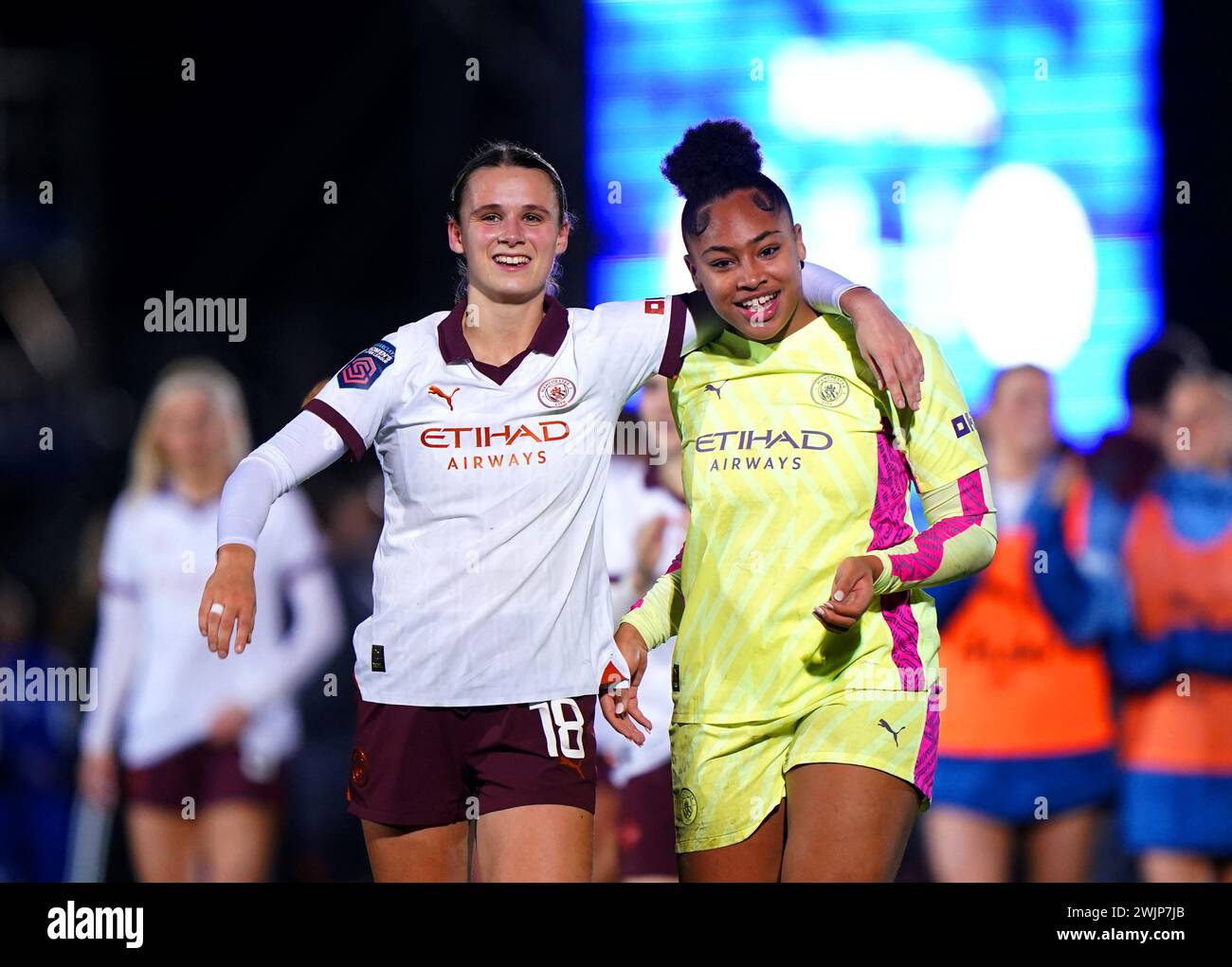 Manchester Citys Kerstin Casparij Left And Team Mate Khiara Keating