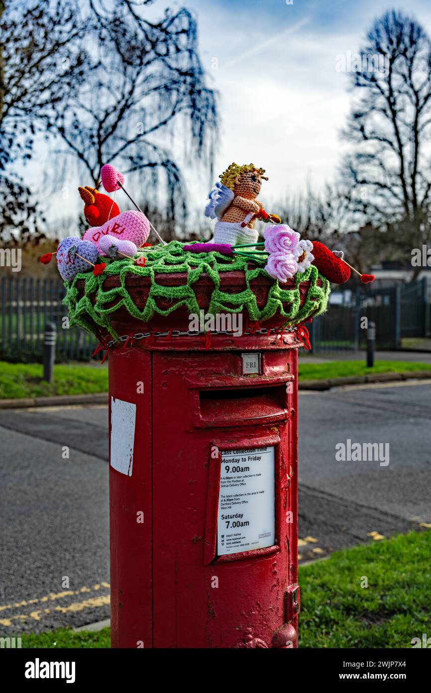 St. Valentine's dday Post Box topper Stock Photo - Alamy