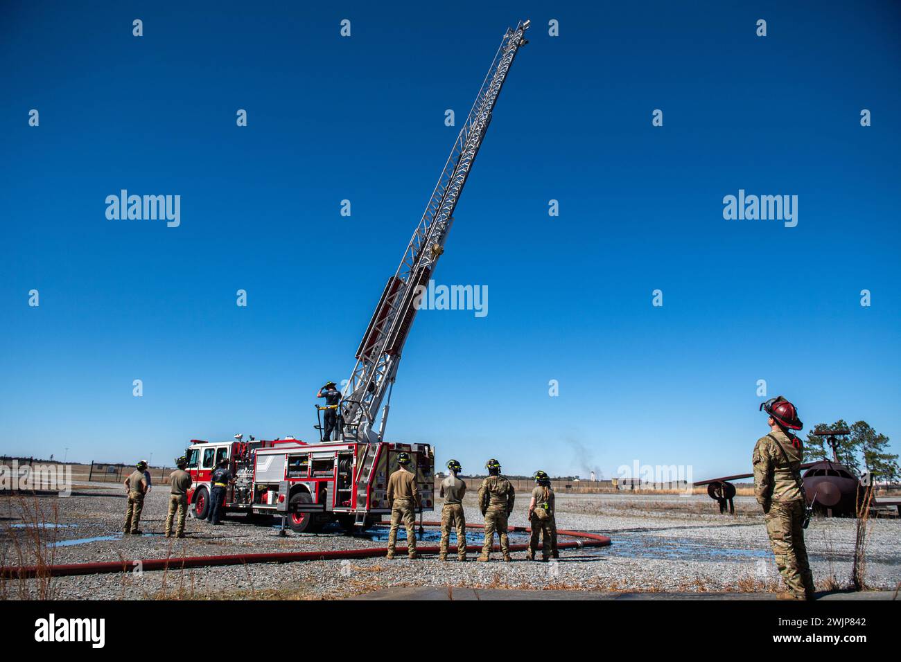 U.S. Air Force Airmen assigned to the 23rd Civil Engineer Squadron ...