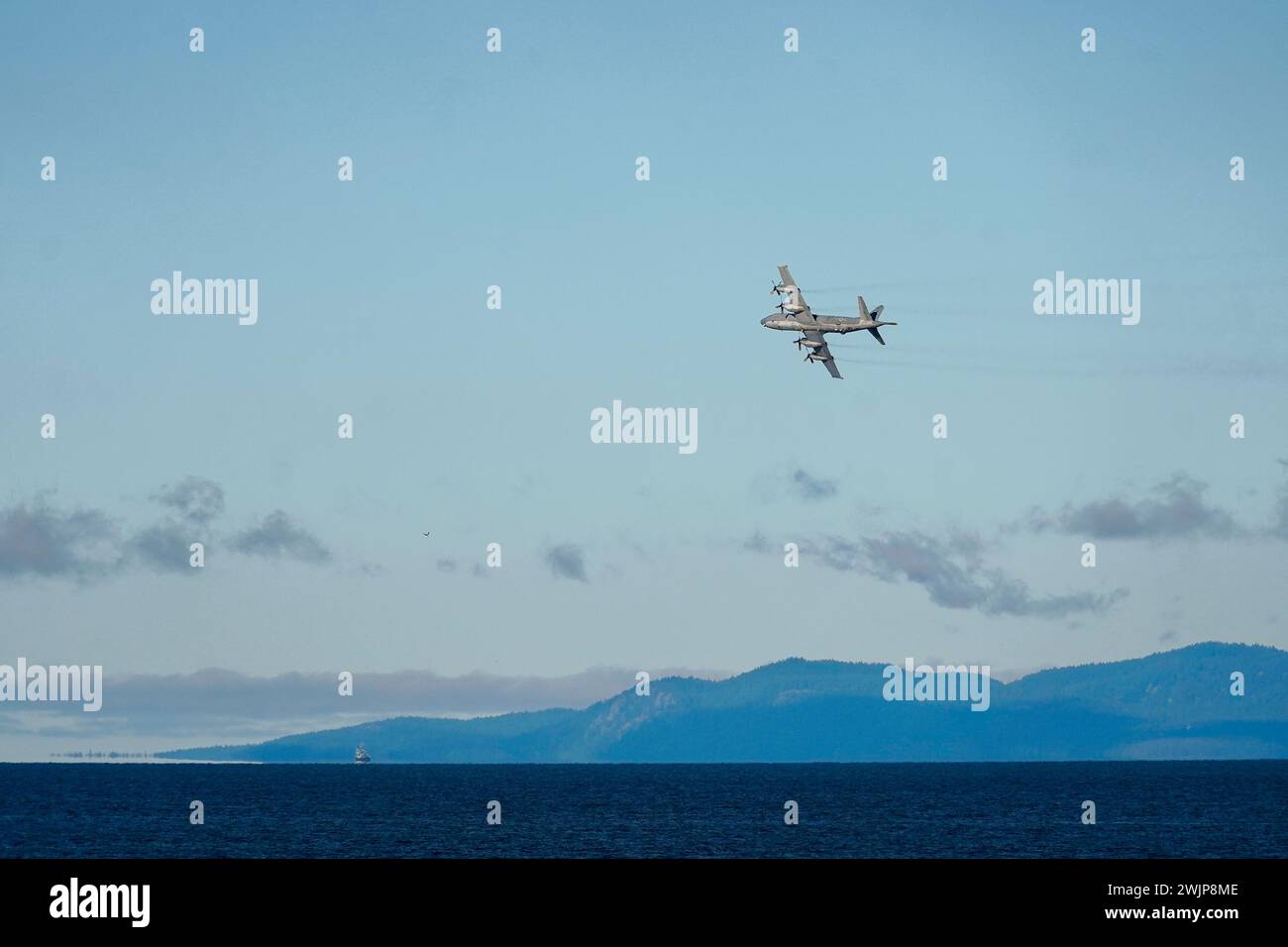 A Royal Canadian Air Force P3 Aurora participates in range operations ...