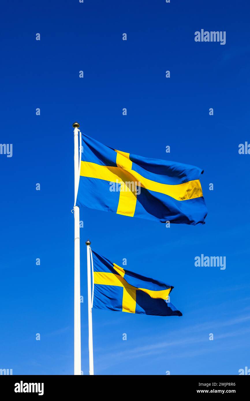 Swedish national flags hi-res stock photography and images - Alamy