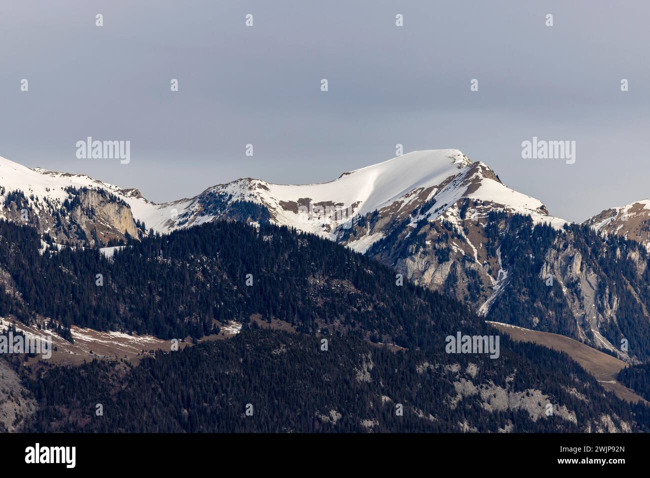 Mountain panorama with ski, Bernese Oberland, Bern, Switzerland Stock ...