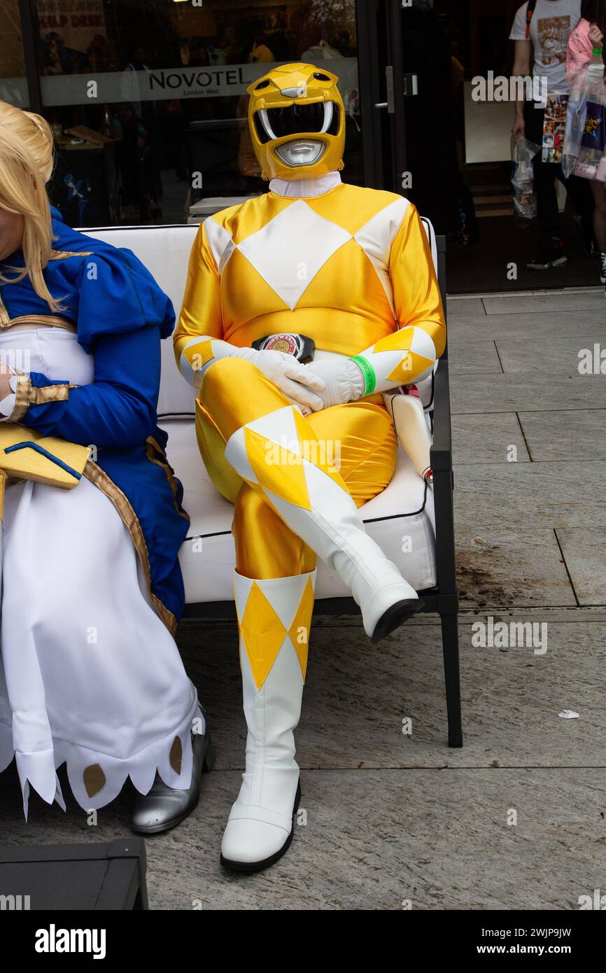 London, UK. 16th Feb, 2024. Yellow Power ranger, Trini Kwan, Saber ...