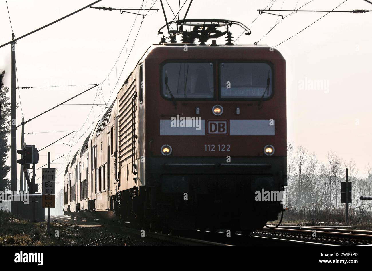 Regional express RE3 of the Deutsche Bahn, Danewitz, 08.12.2020 Stock ...
