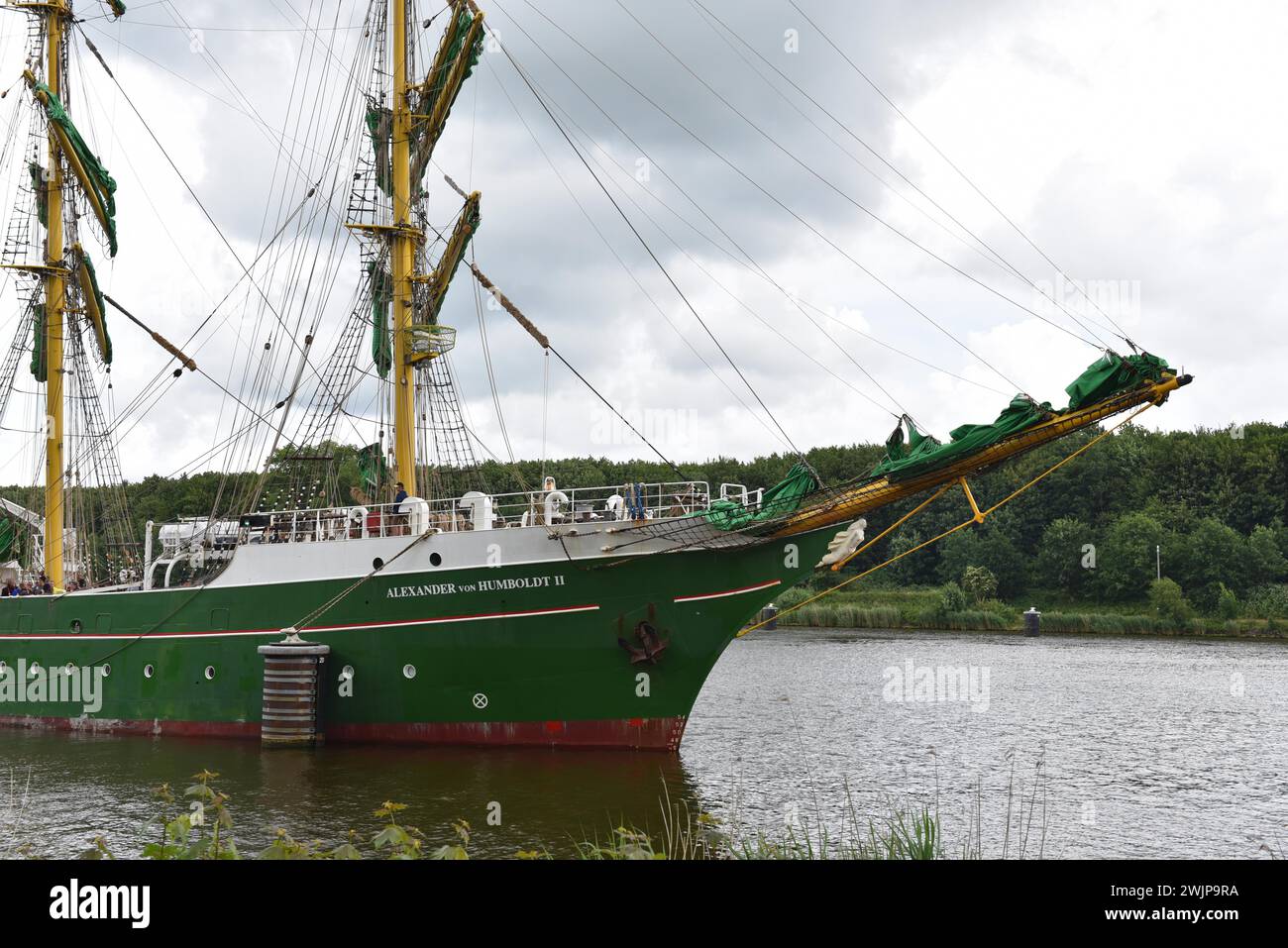 Sailing ship, barque, tall ship Alexander von Humboldt II sailing in ...