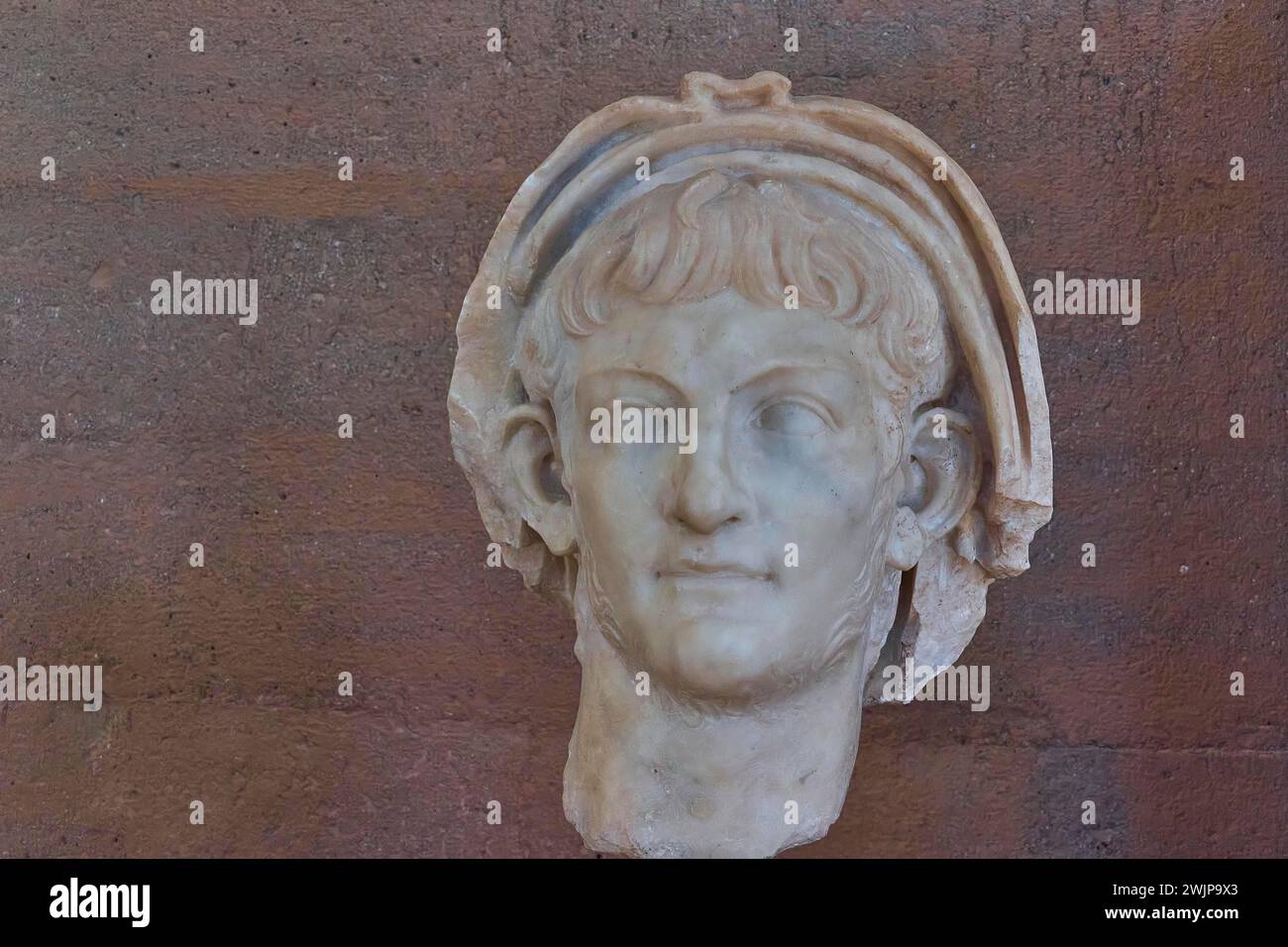 Portrait of the Roman Emperor Nero, detailed bust from antiquity with ...