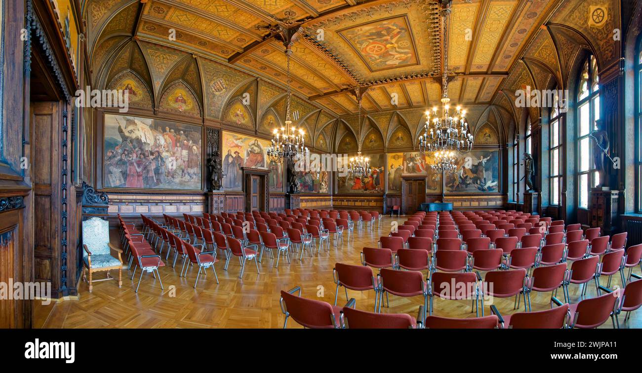 Town hall interior historical hall Erfurt Germany Stock Photo - Alamy