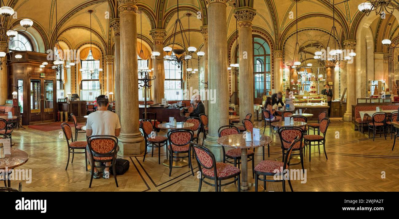 Cafe Central Vienna Interior Panorama Vienna Austria Stock Photo - Alamy